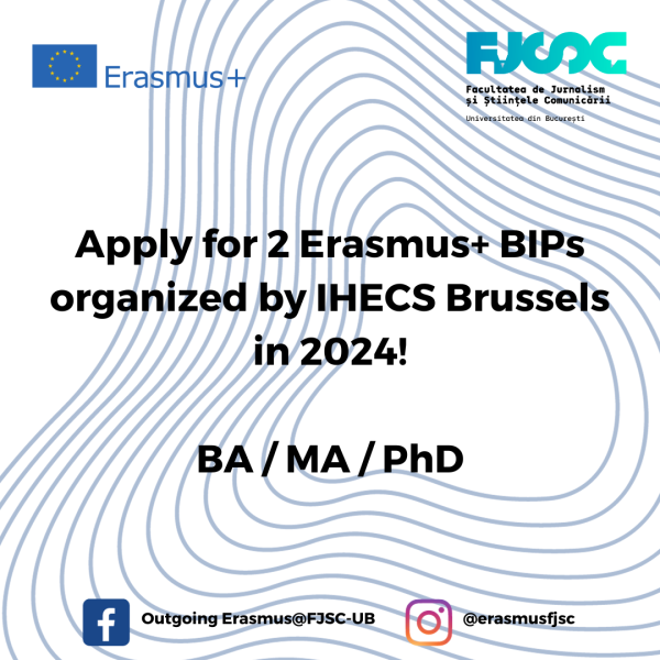 Apply for 2 Erasmus+ BIPs organized by IHECS Brussels in 2024! - FJSC
